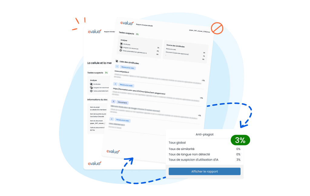Détecteur de plagiat et d'IA - Evaluo