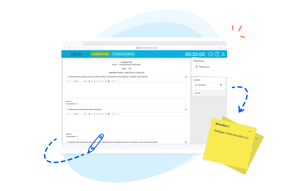 Solution d'examen en ligne - Evaluo